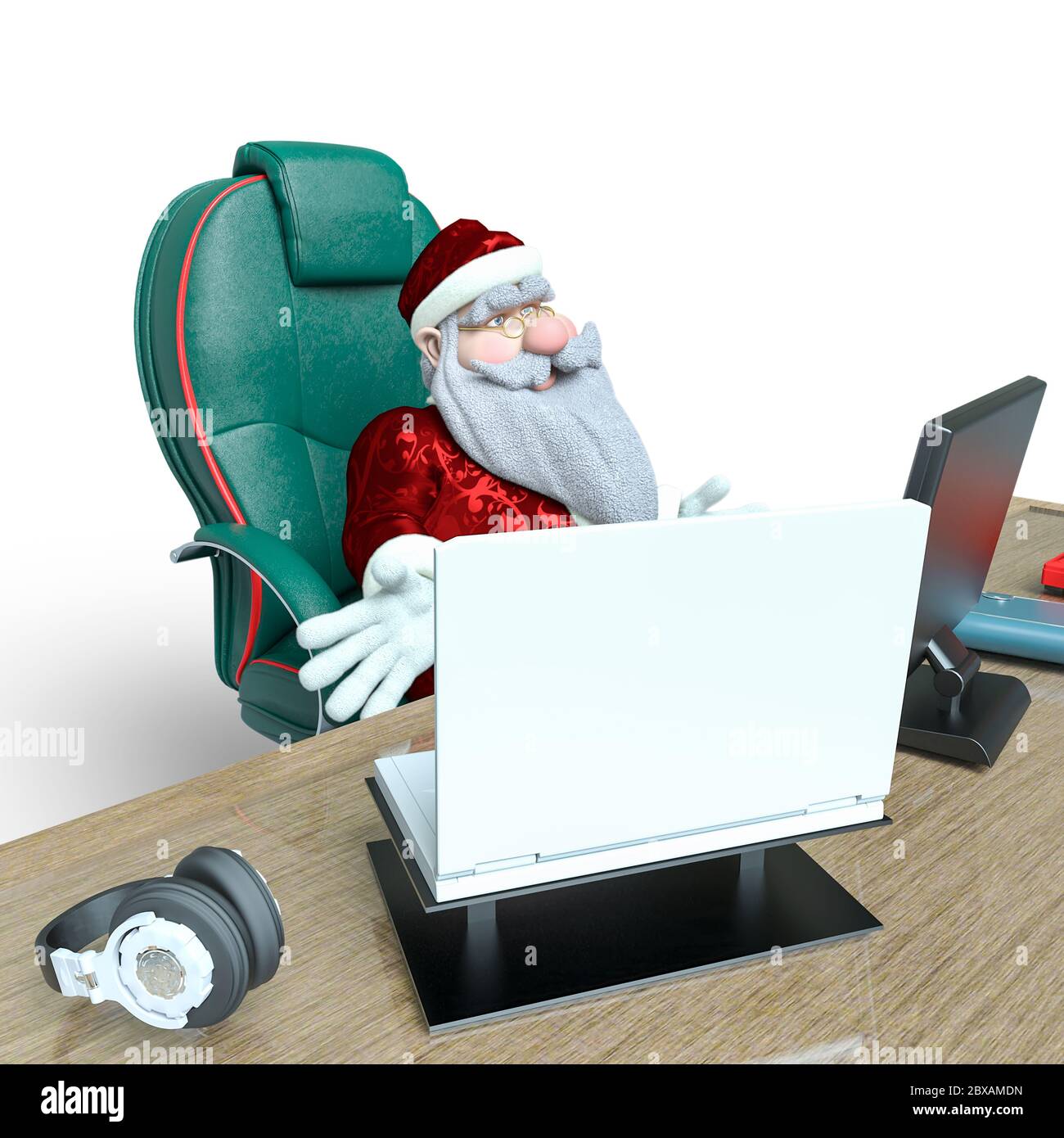 Side view cheerful santa claus hi-res stock photography and images - Alamy