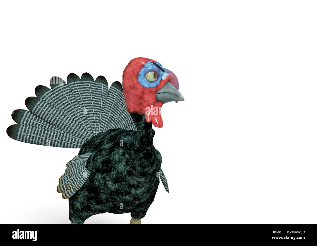 angry turkey cartoon with copy space, 3d illustration Stock Photo - Alamy