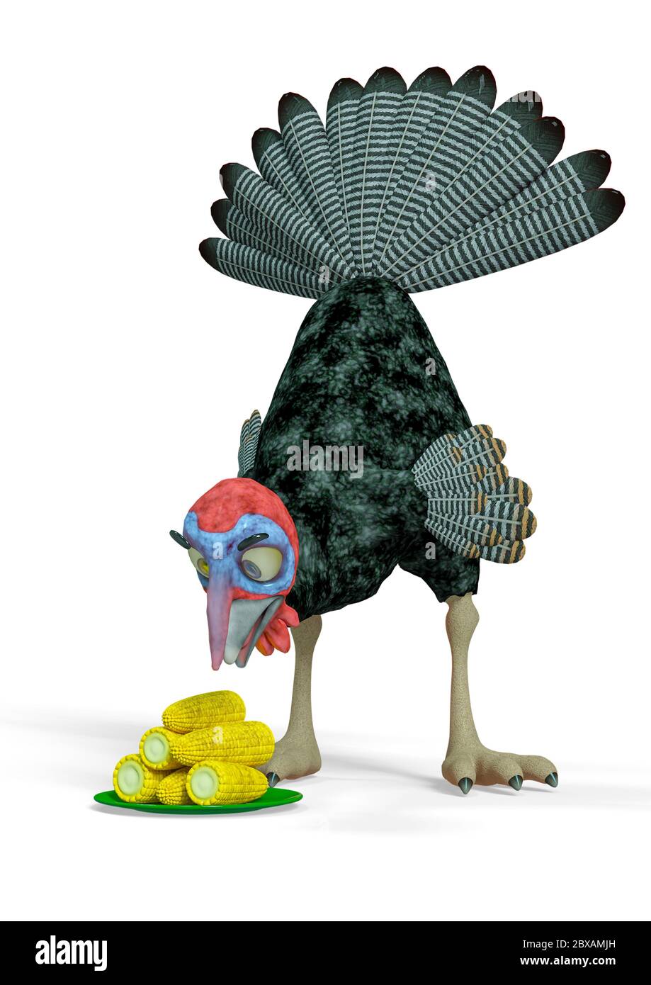Turkey bird cartoon happy thanksgiving hi-res stock photography and ...