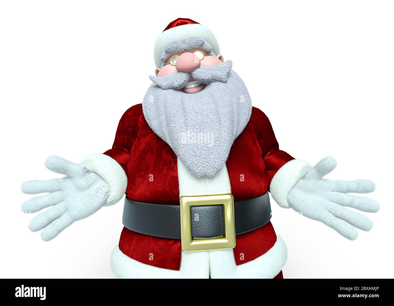 old santa saying give me some hug, 3d illustration Stock Photo - Alamy
