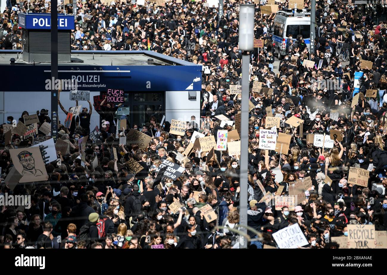 Berlin, Germany. 06th June, 2020. Participants of a rally on ...