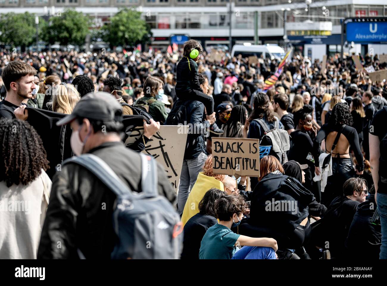 Berlin, Germany. 06th June, 2020. Participants of a rally on ...