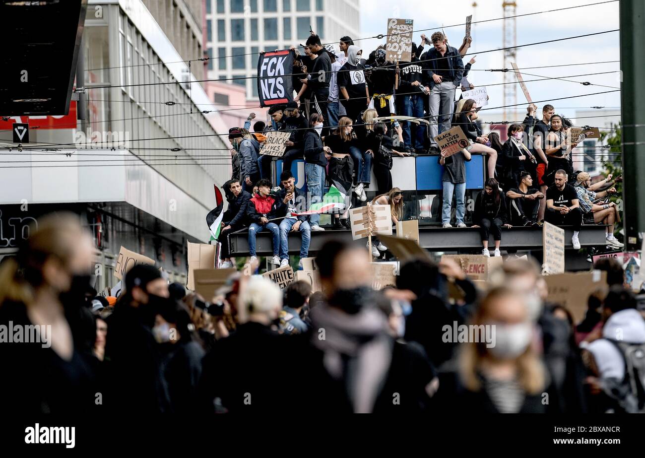Berlin, Germany. 06th June, 2020. Participants of a rally on ...