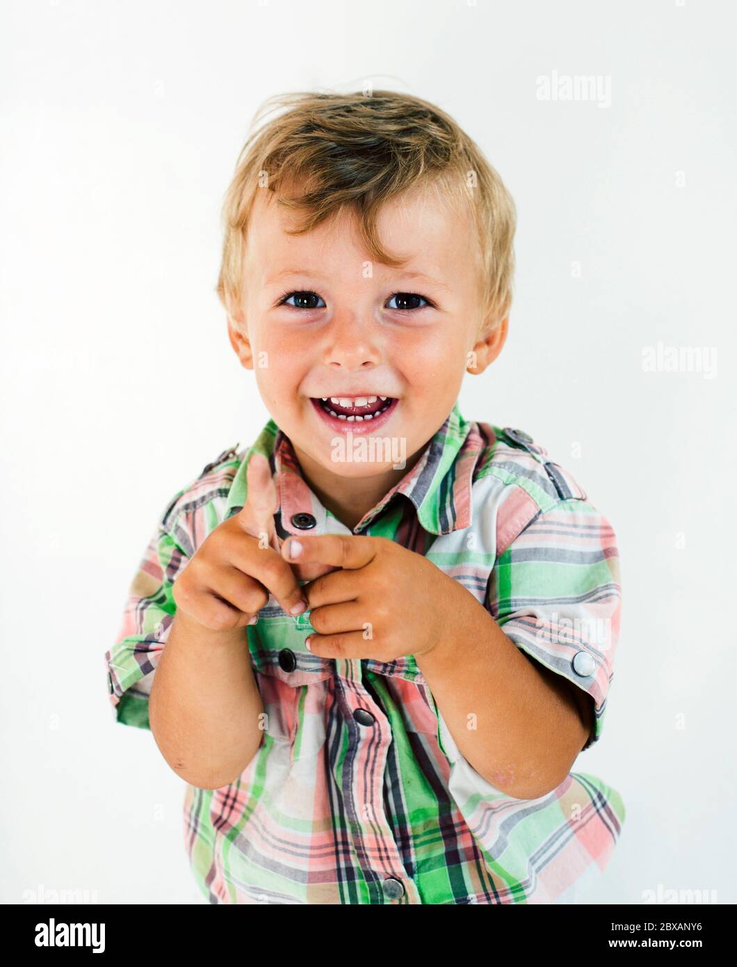 little cute boy happy smiling isolated on white background, lifestyle ...