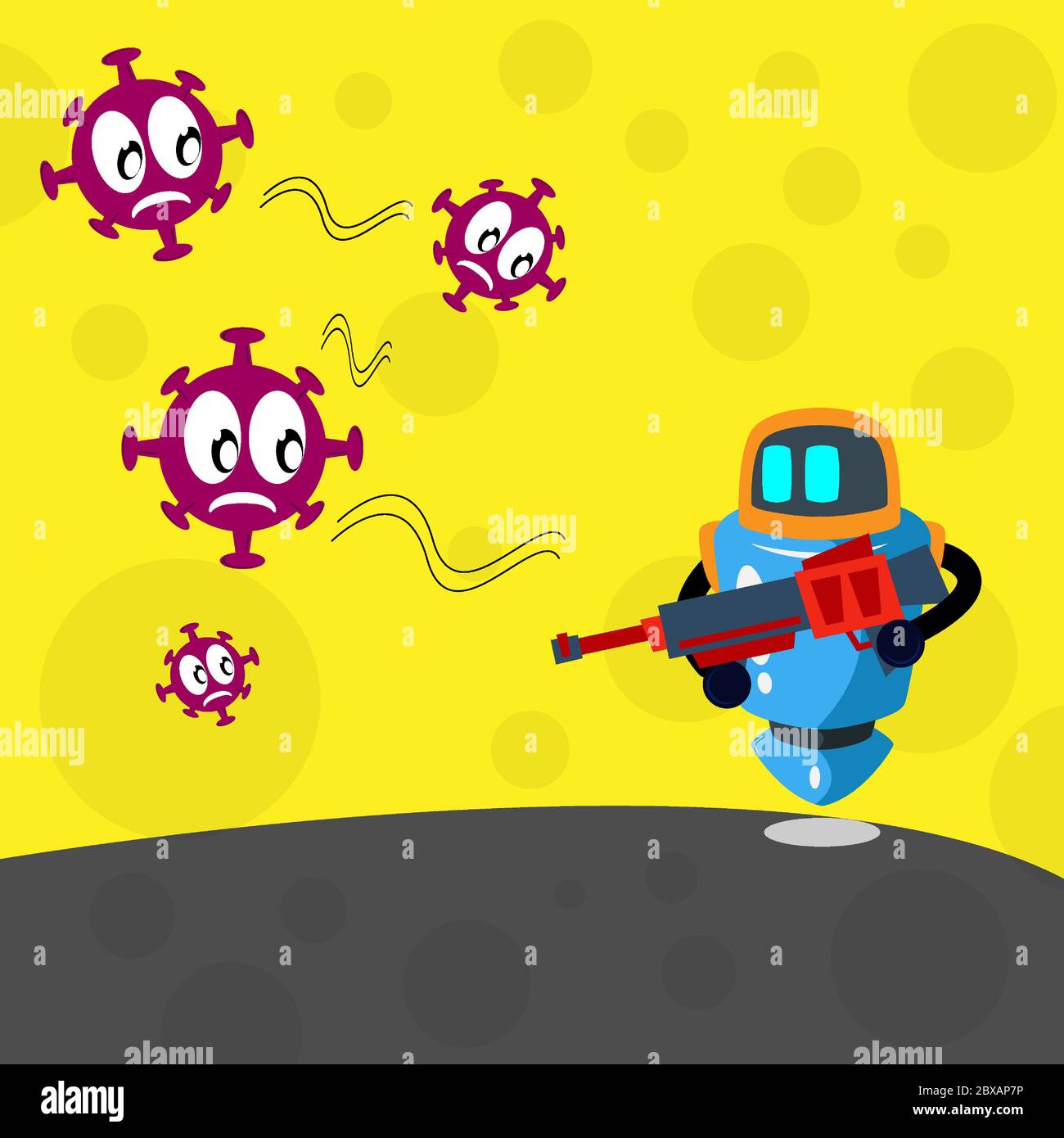 Robot with a weapon Stock Vector Images - Alamy