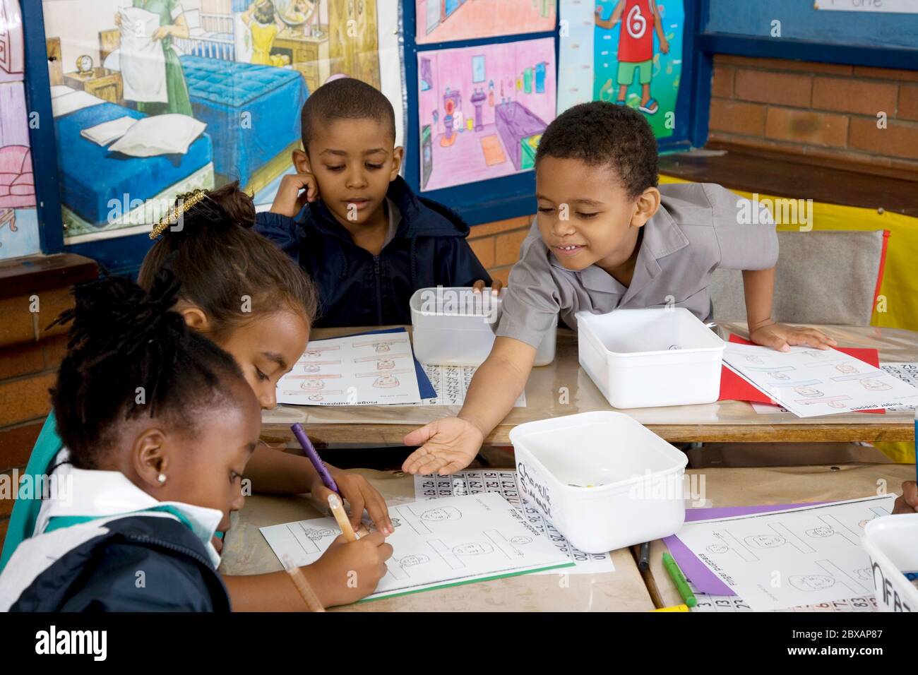 Children in class Stock Photo - Alamy