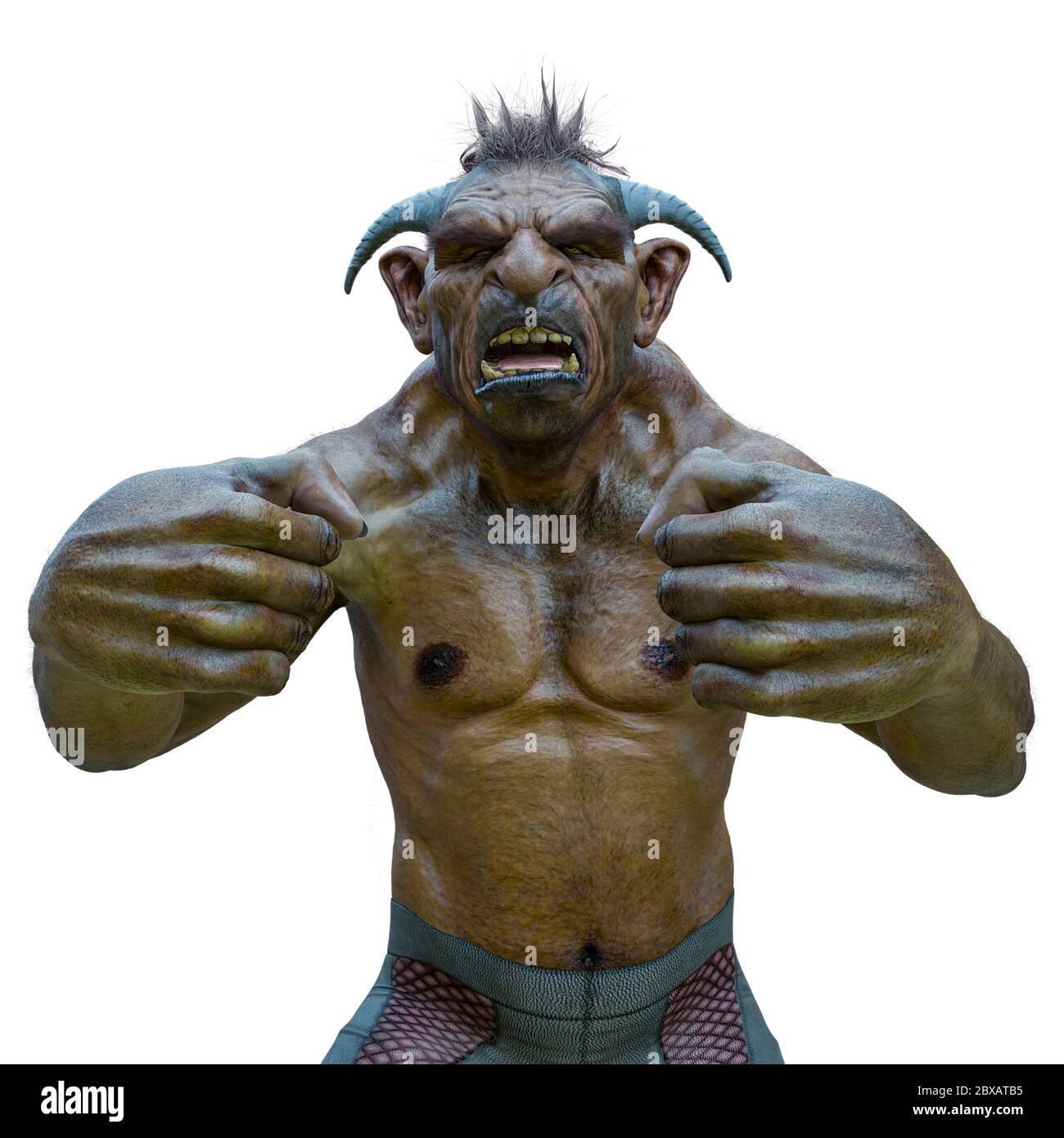 troll is angry on white background, 3d illustration Stock Photo - Alamy