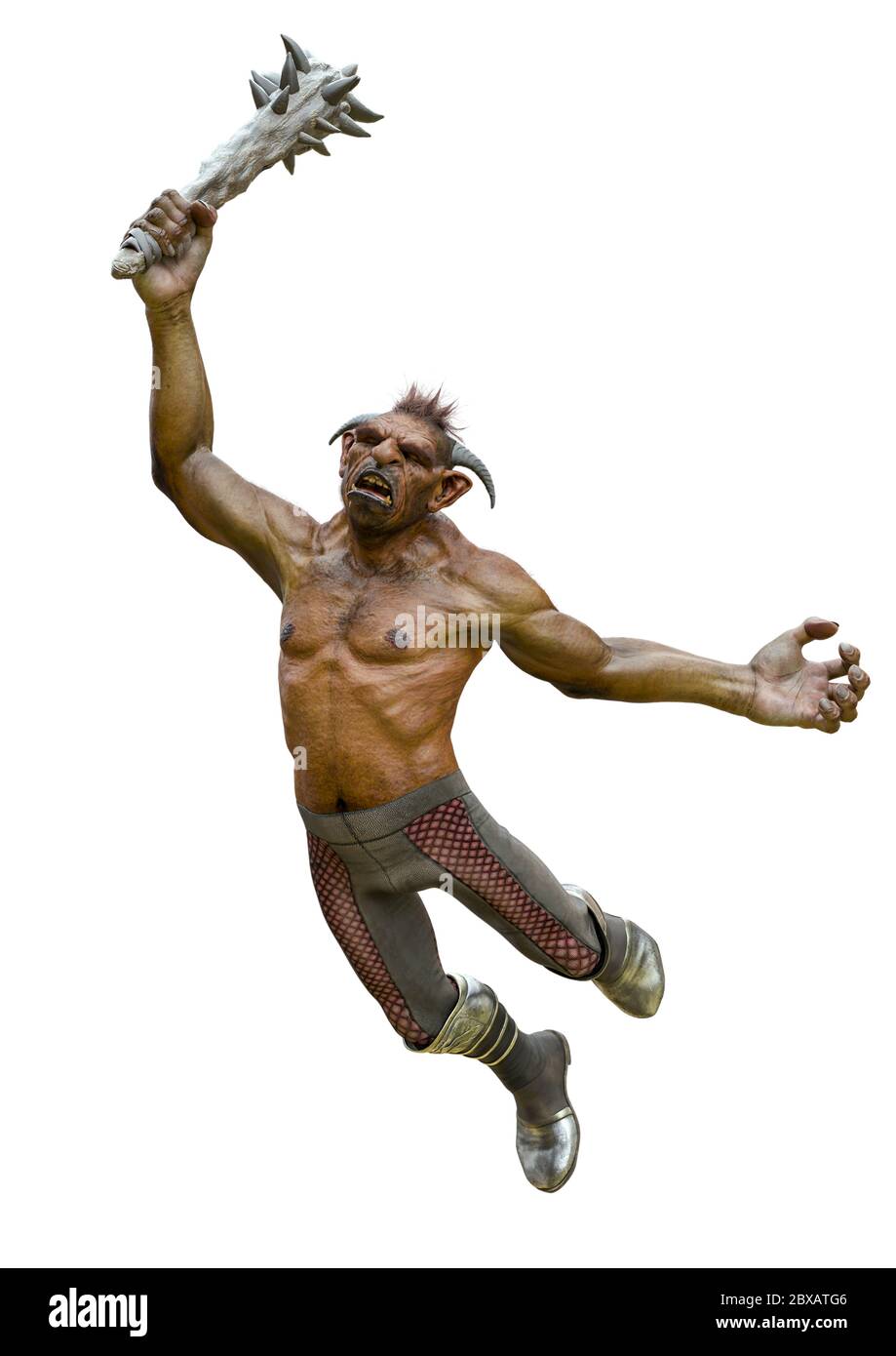 troll jumping on white background, 3d illustration Stock Photo - Alamy