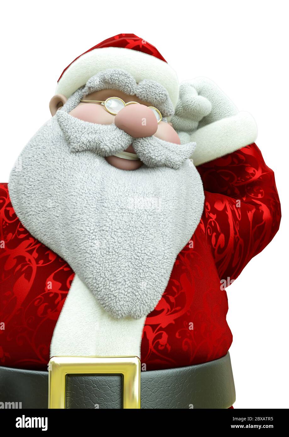 old santa is the winner, 3d illustration Stock Photo - Alamy