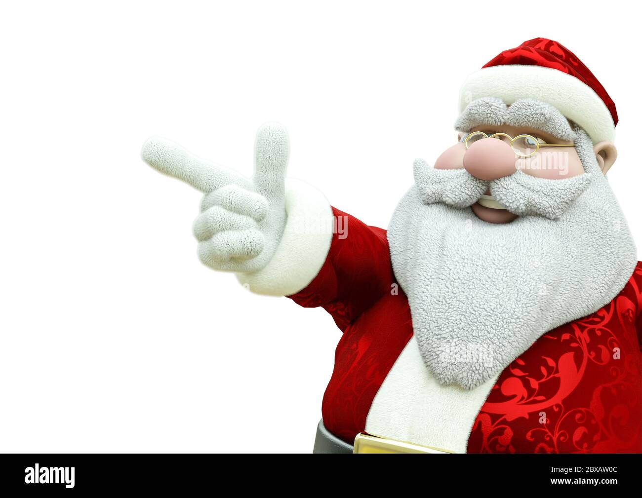 Funny santa claus pointing copy hi-res stock photography and images - Alamy