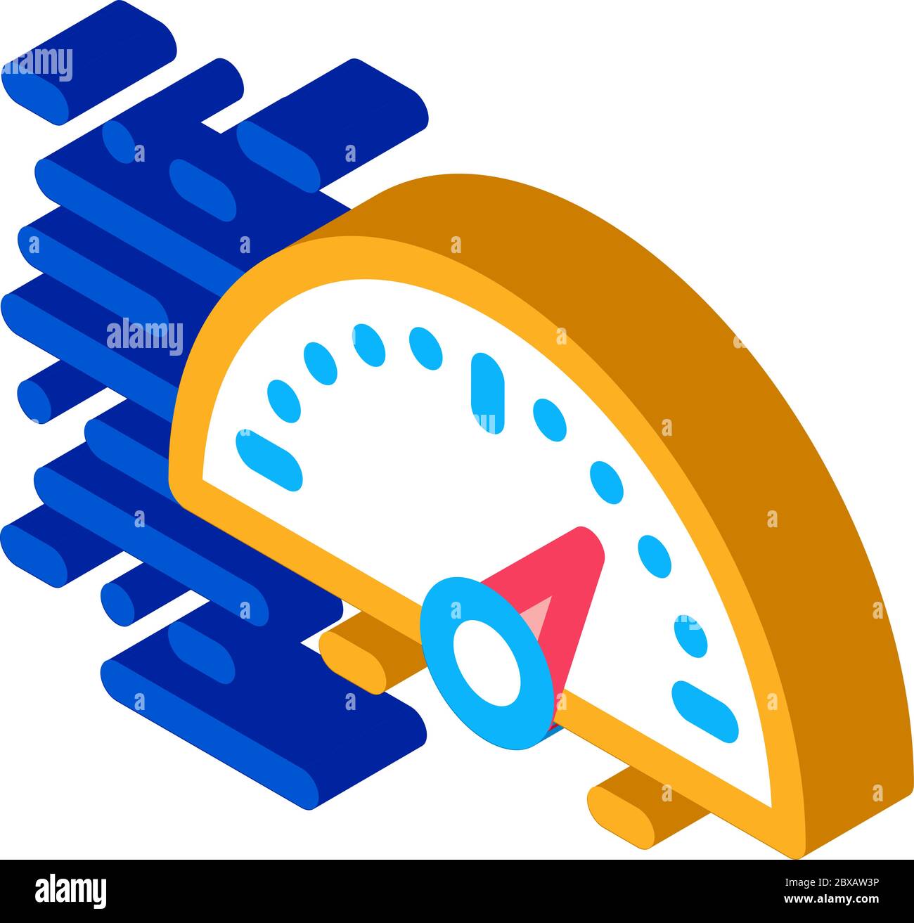 Speedometer isometric icon vector illustration Stock Vector Image & Art ...