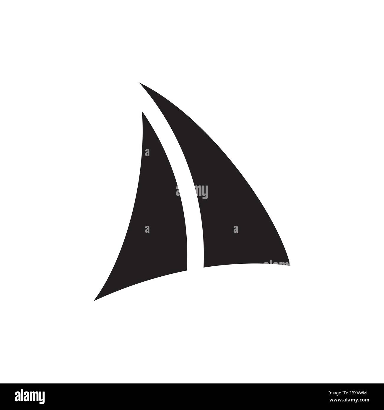 boat sails icon vector on white background Stock Vector Image & Art - Alamy