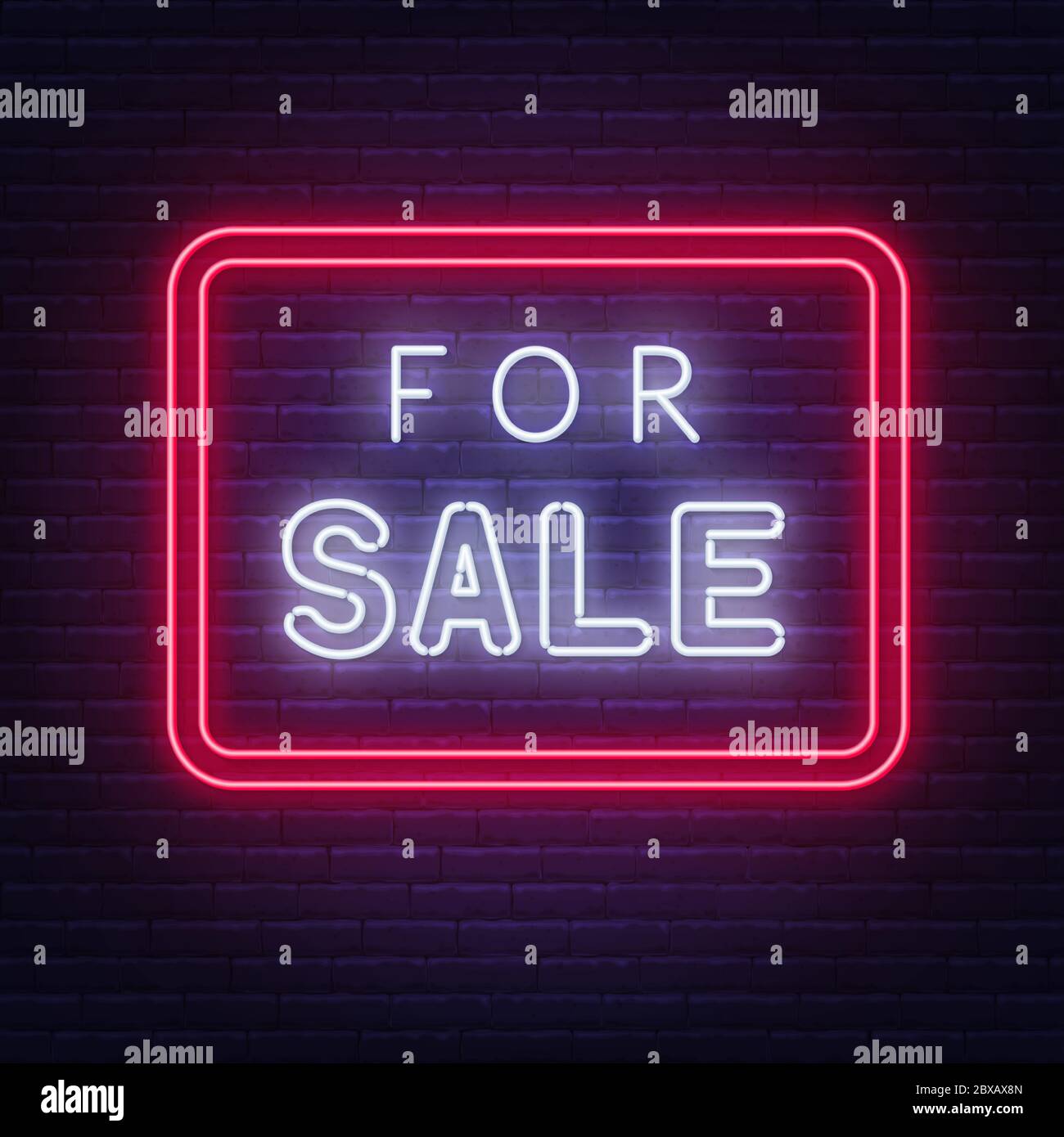 For sale neon sign on dark background. Vector illustration Stock Vector ...