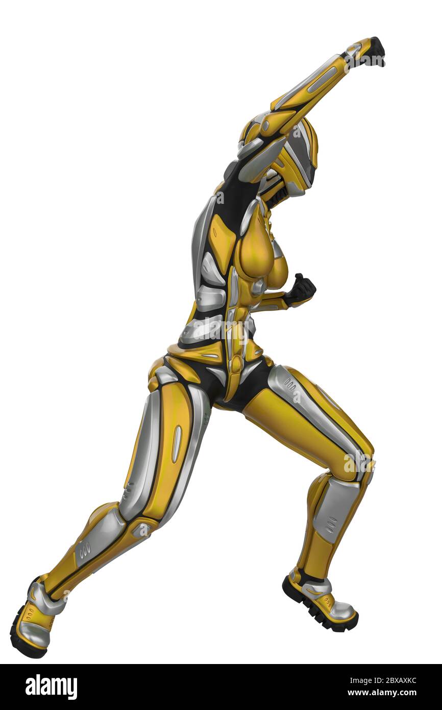 ranger of galaxi female, 3d illustration Stock Photo - Alamy