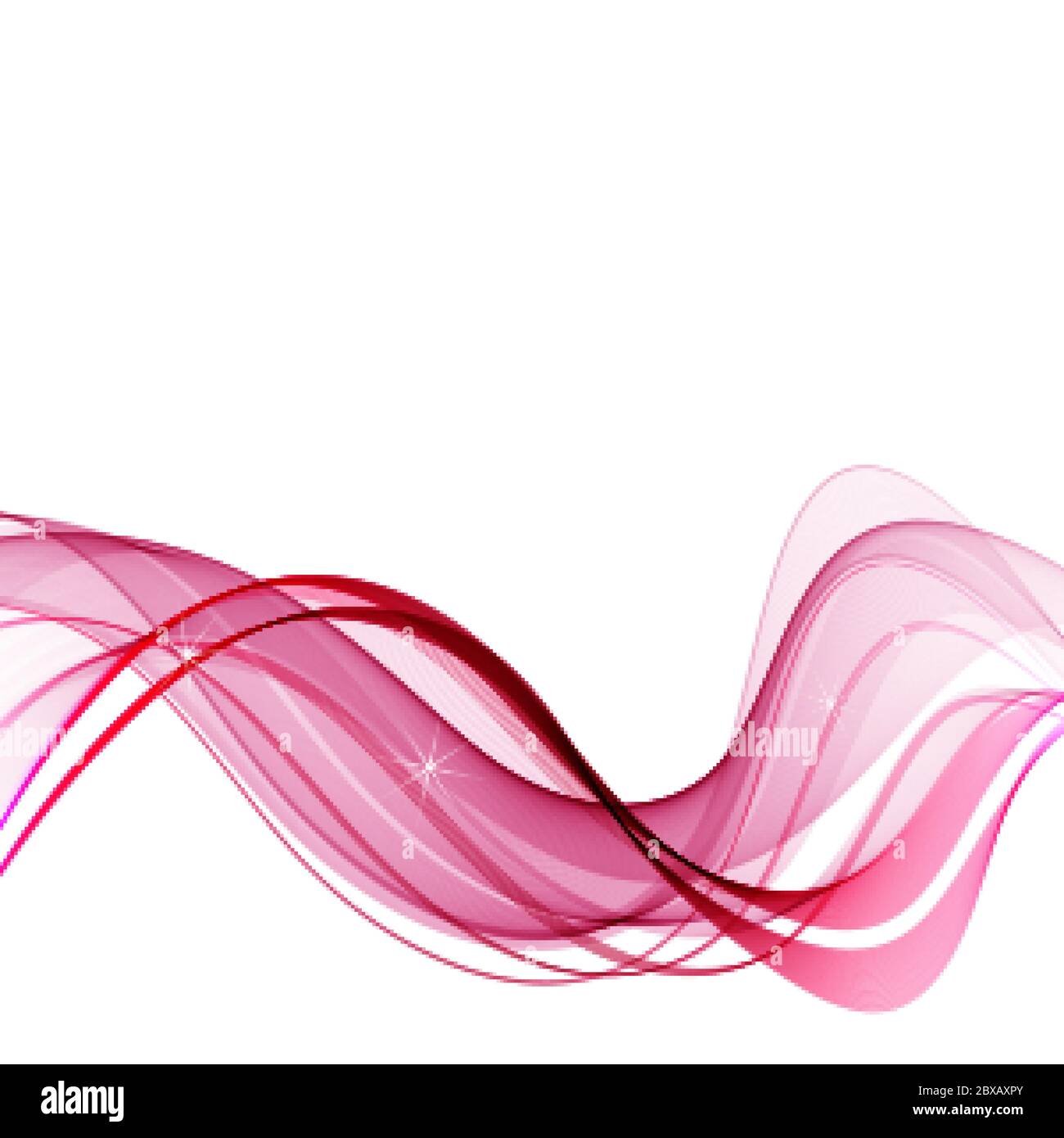 Abstract red wave backgroun template. Vector abstract curved lines ...