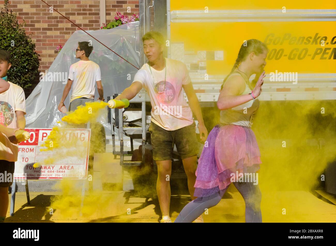 Images from the Color Run, in Seattle Washington, USA Stock Photo - Alamy