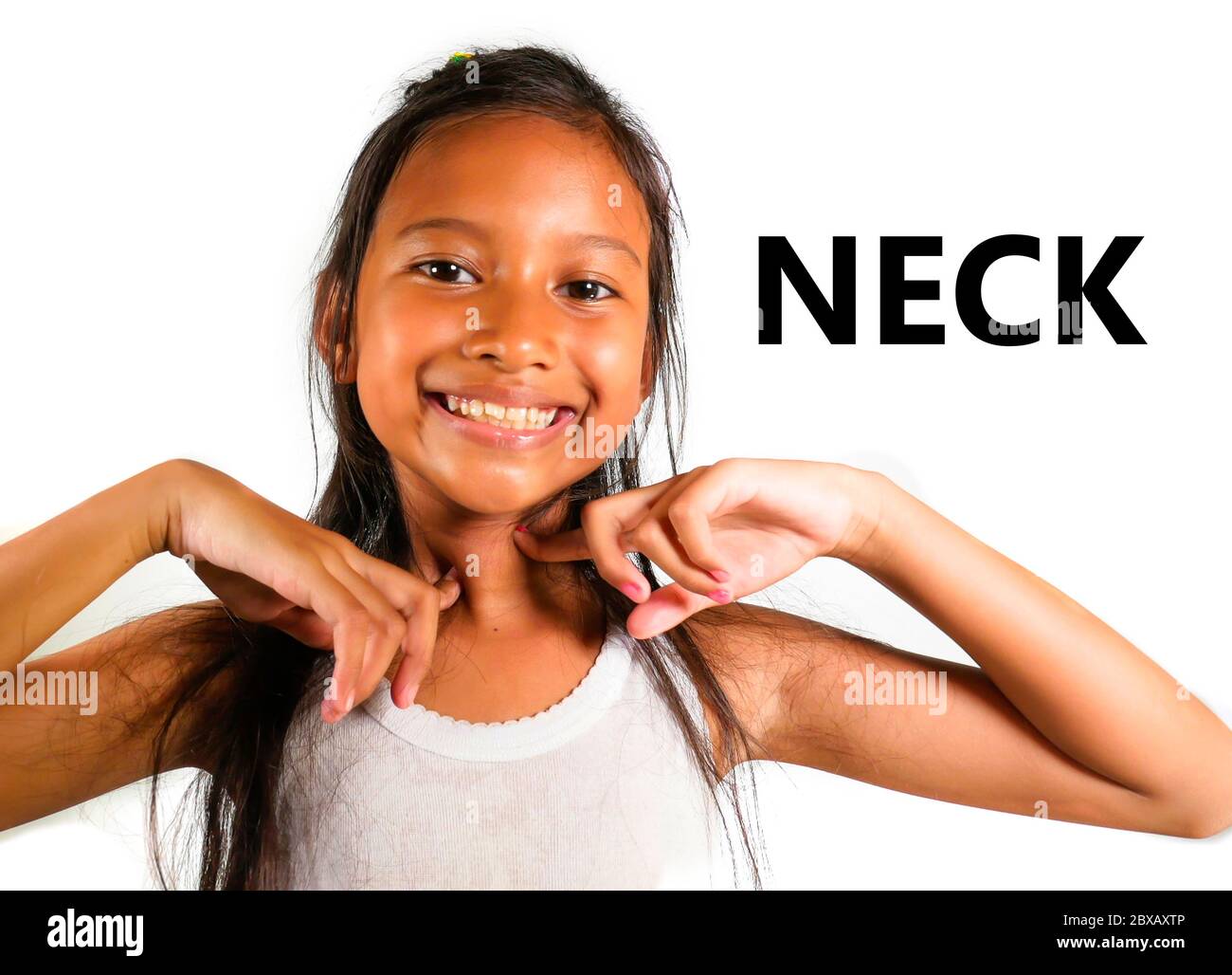 Cheerful hands fingers neck hi-res stock photography and images - Alamy