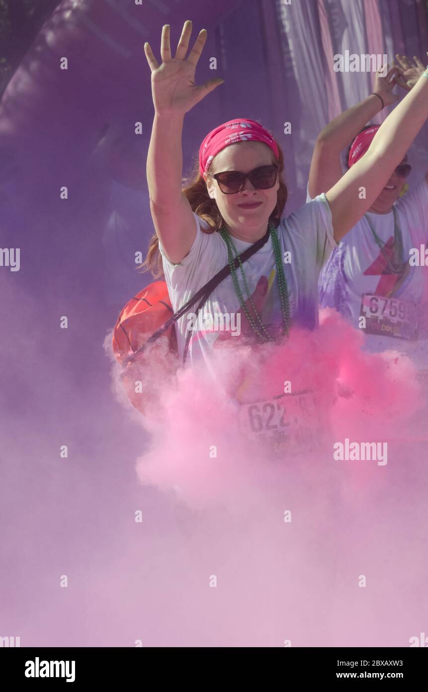 Images from the Color Run, in Seattle Washington, USA Stock Photo - Alamy