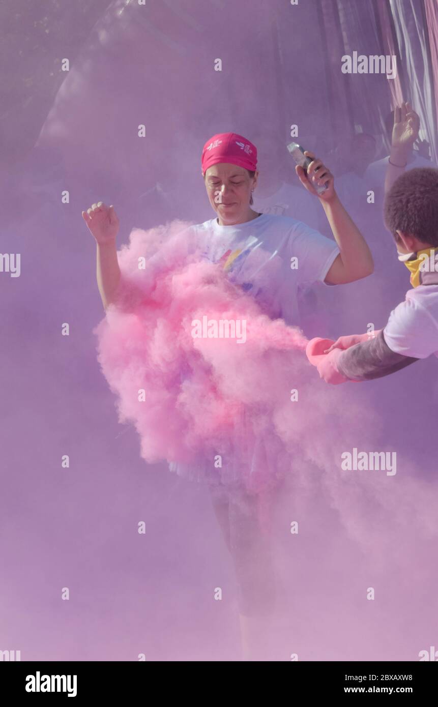 Images from the Color Run, in Seattle Washington, USA Stock Photo - Alamy
