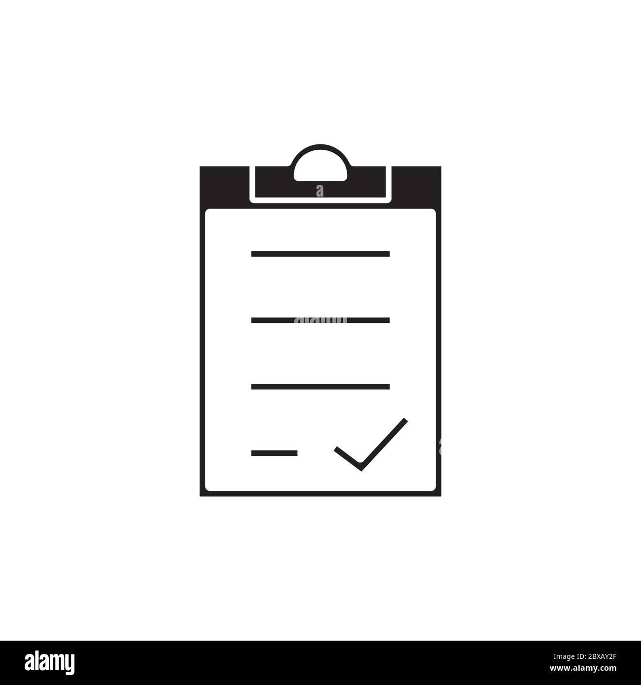 clipboard with checkmark design vector on white background Stock Vector ...