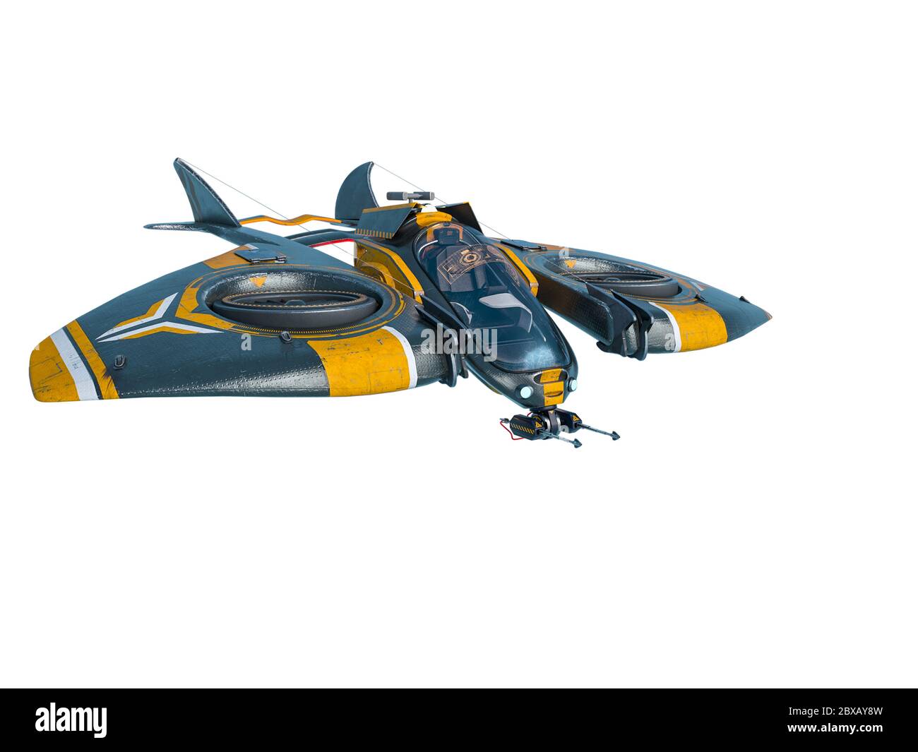 aircraft top side view, 3d illustration Stock Photo - Alamy