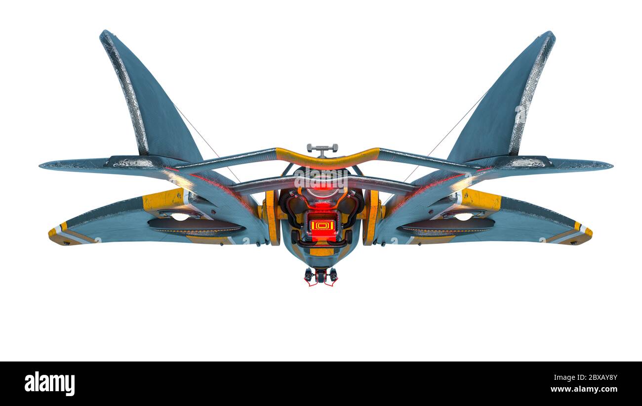 aircraft rear view, 3d illustration Stock Photo - Alamy