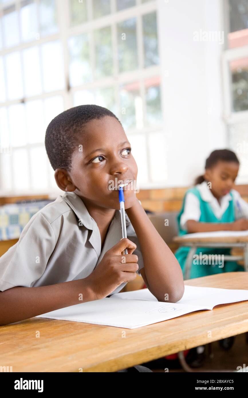 Boy in class Stock Photo - Alamy