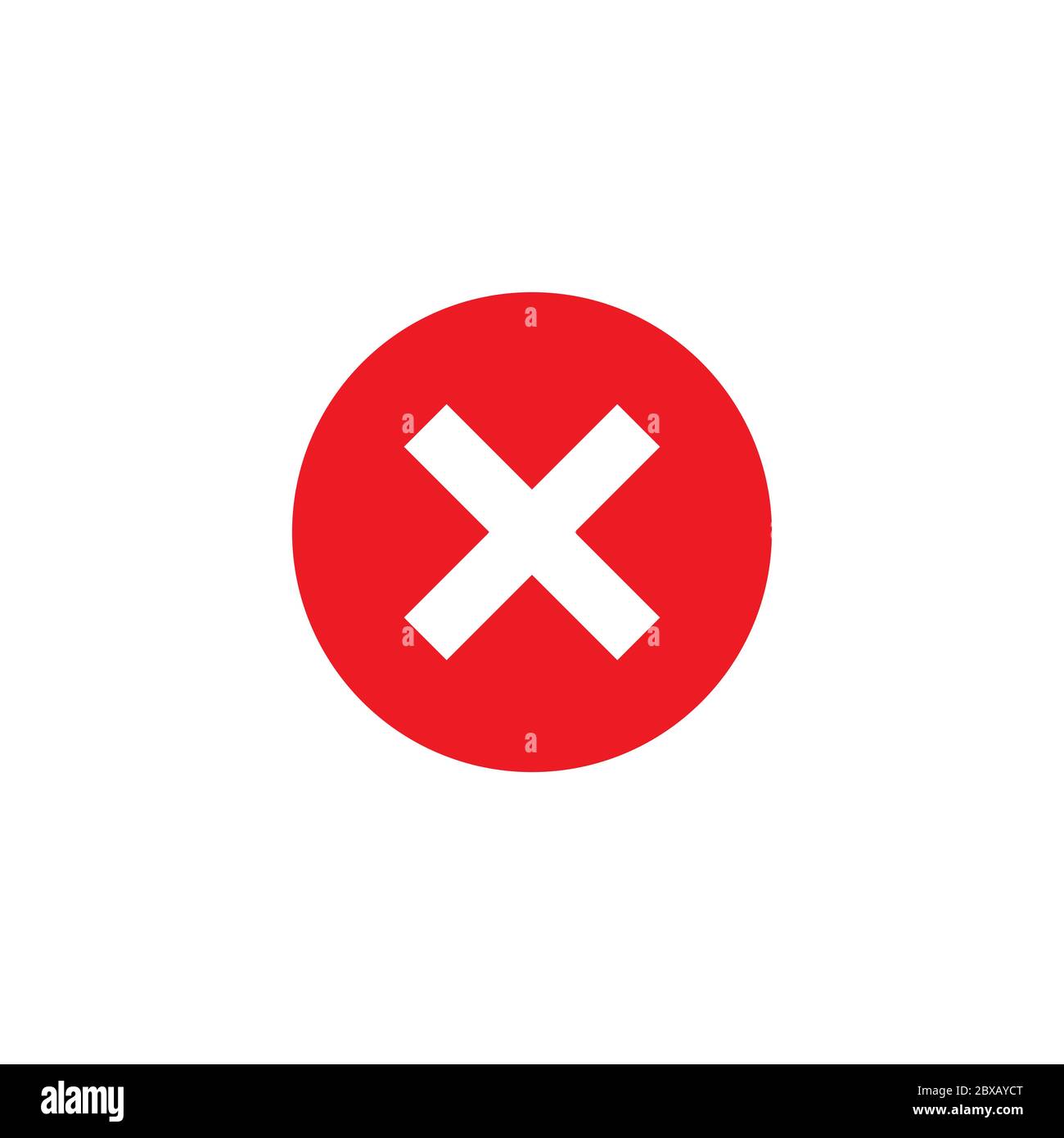 crossmark red circle icon button vector isolated on white background ...