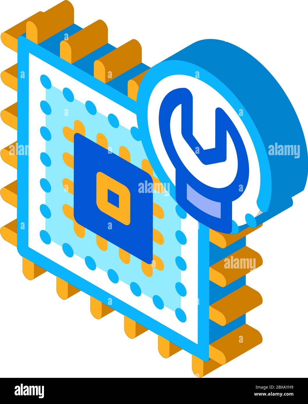 Chip Repair isometric icon vector illustration Stock Vector Image & Art ...