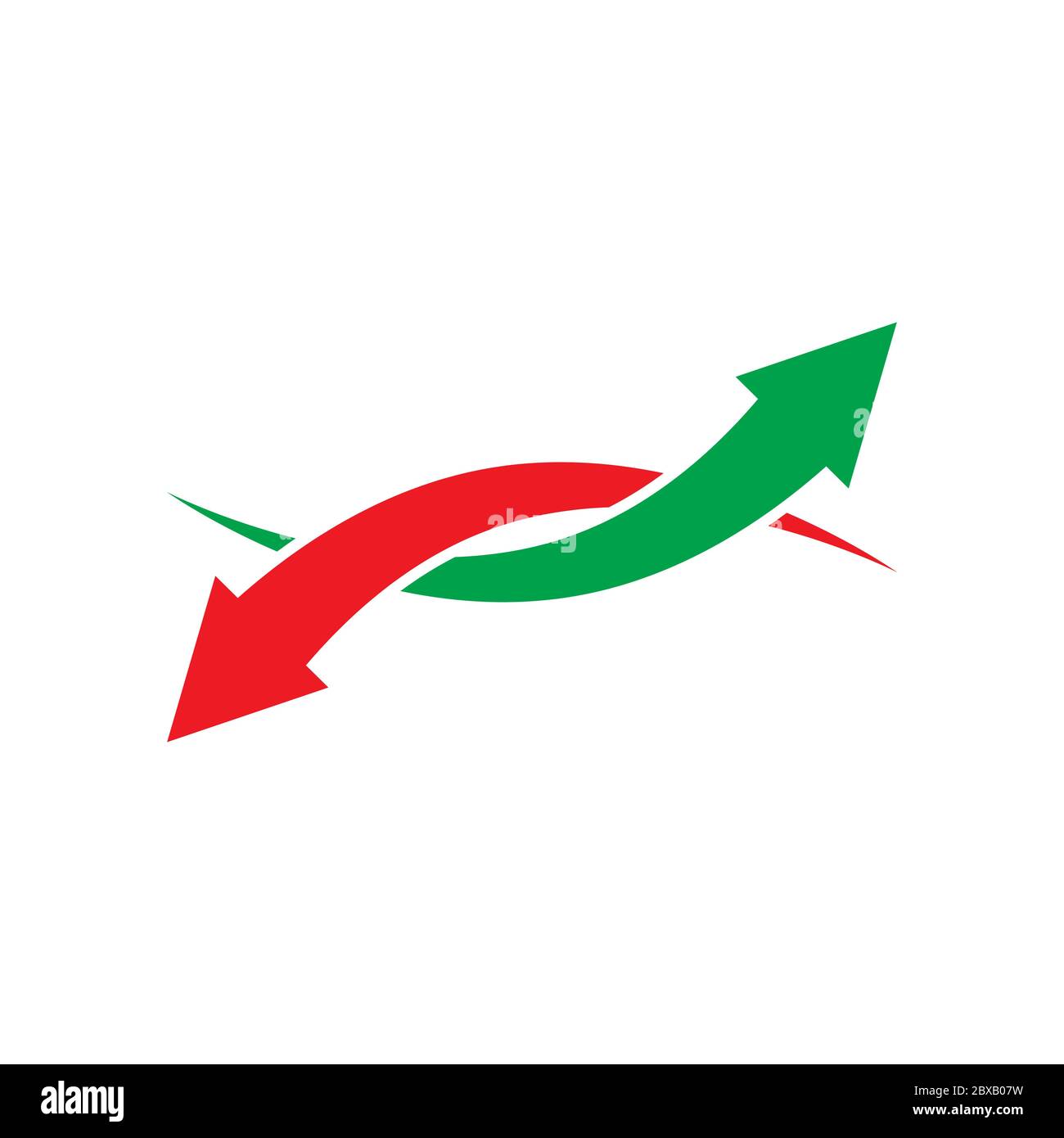 red and green arrows icon design vector illustration Stock Vector Image ...