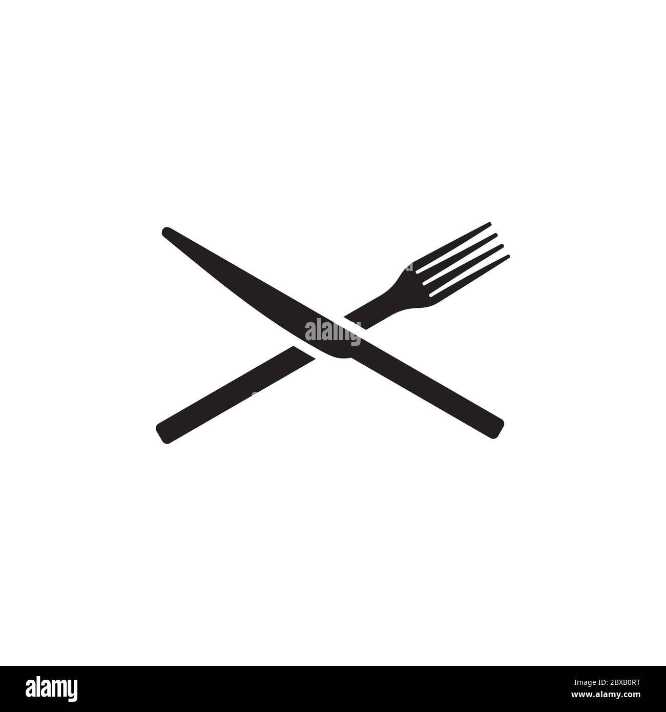 crossed knife and fork icon design flat vector Stock Vector Image & Art ...