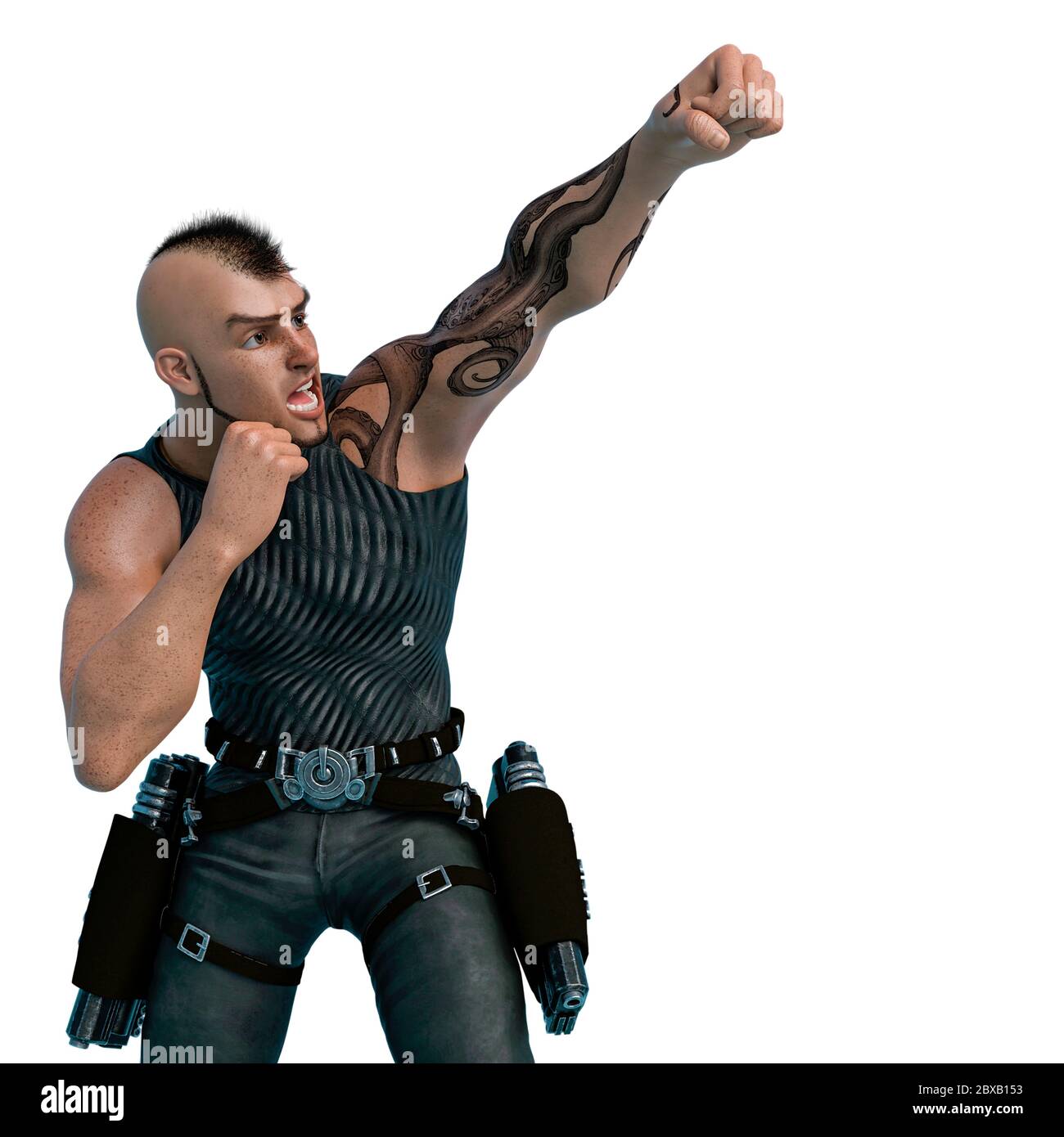 spy cartoon ready to combat two, 3d illustration Stock Photo - Alamy