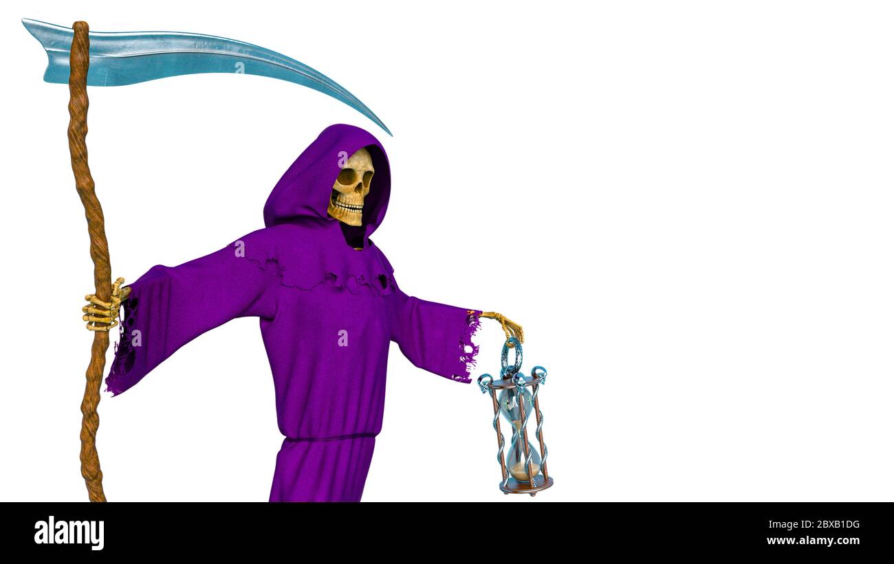 angel of death floating close up, 3d illustration Stock Photo - Alamy