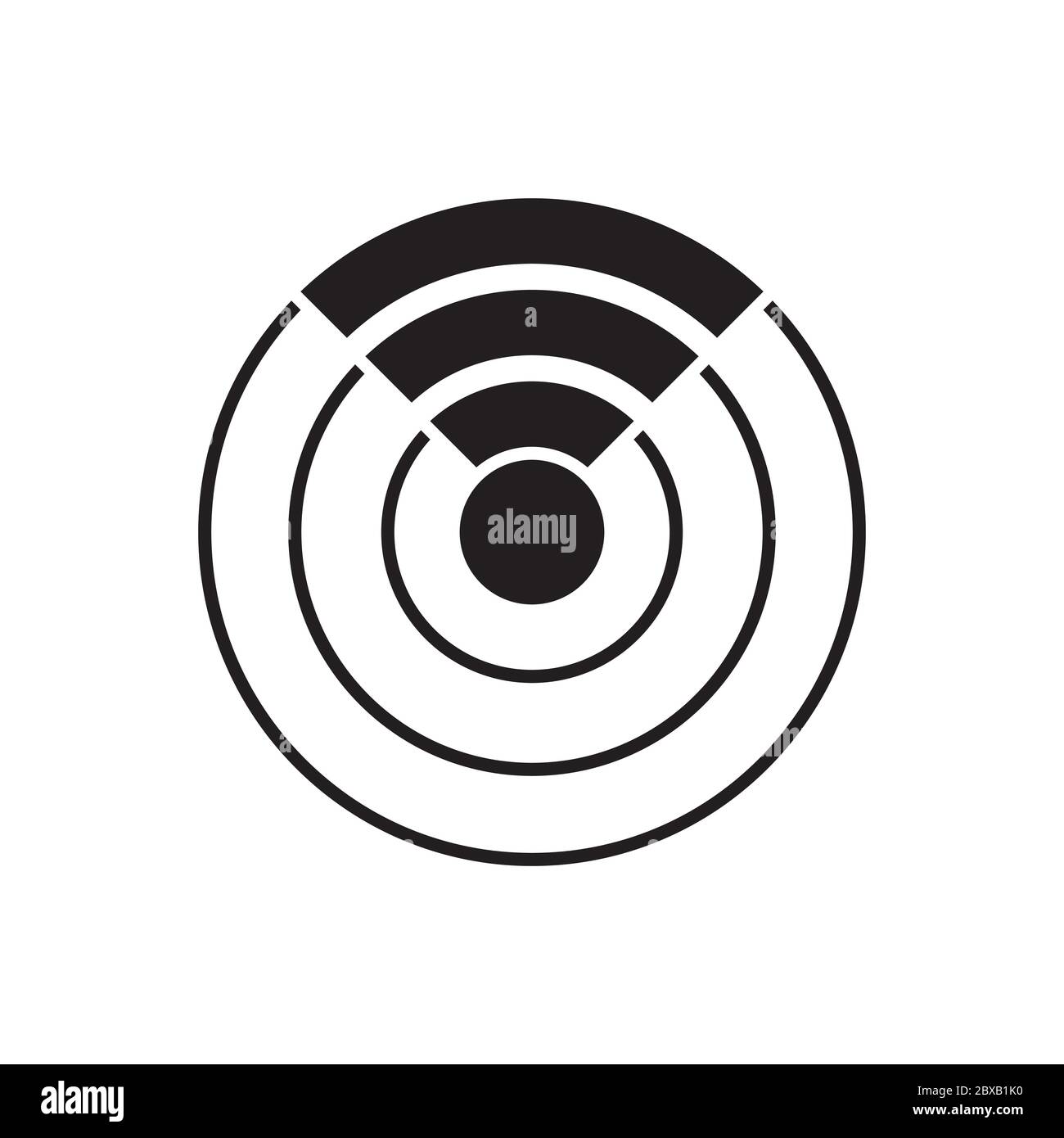 signal with circle lines icon isolated on white background Stock Vector ...