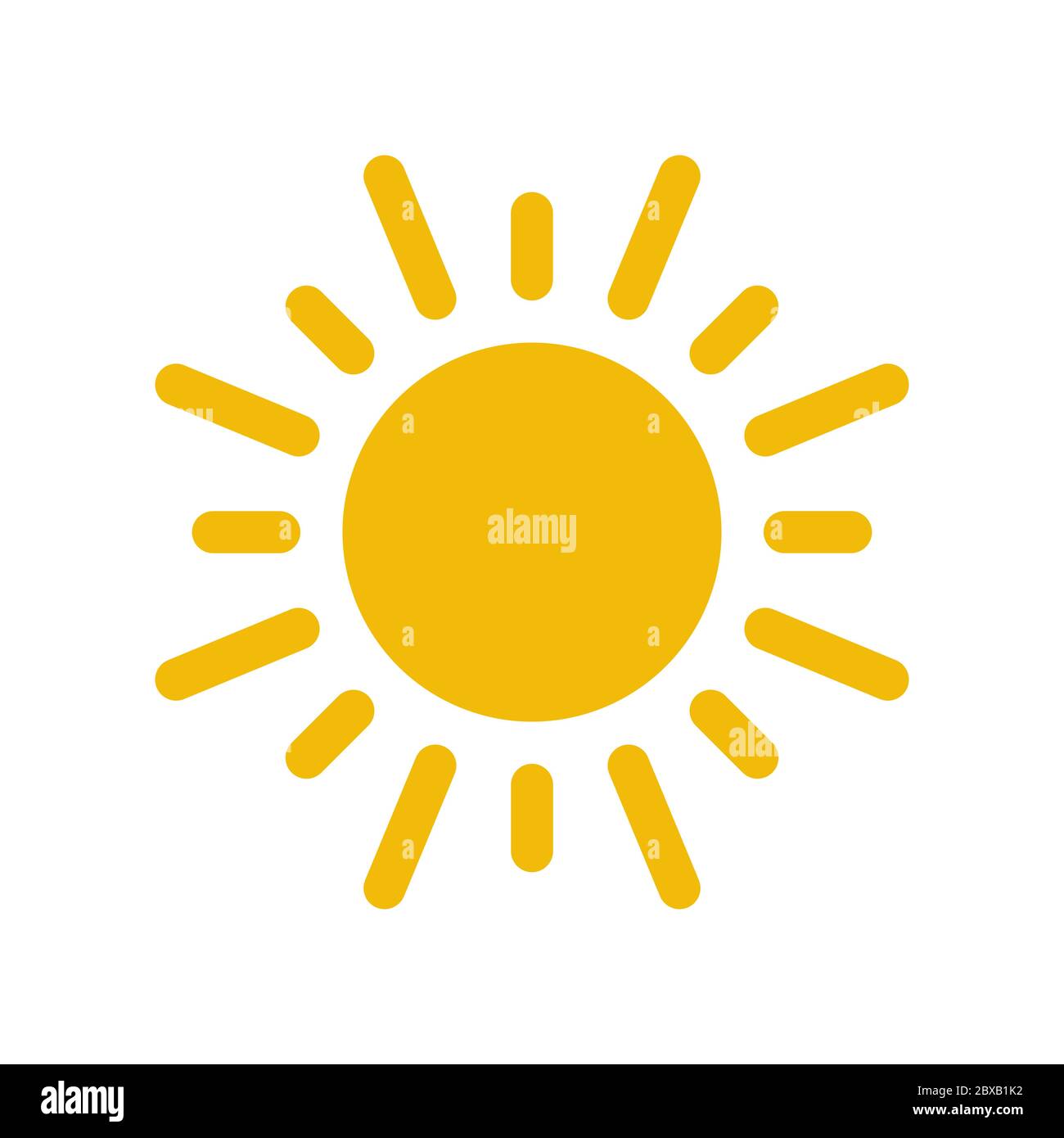 yellow sun icon symbol design vector isolated on white background Stock ...