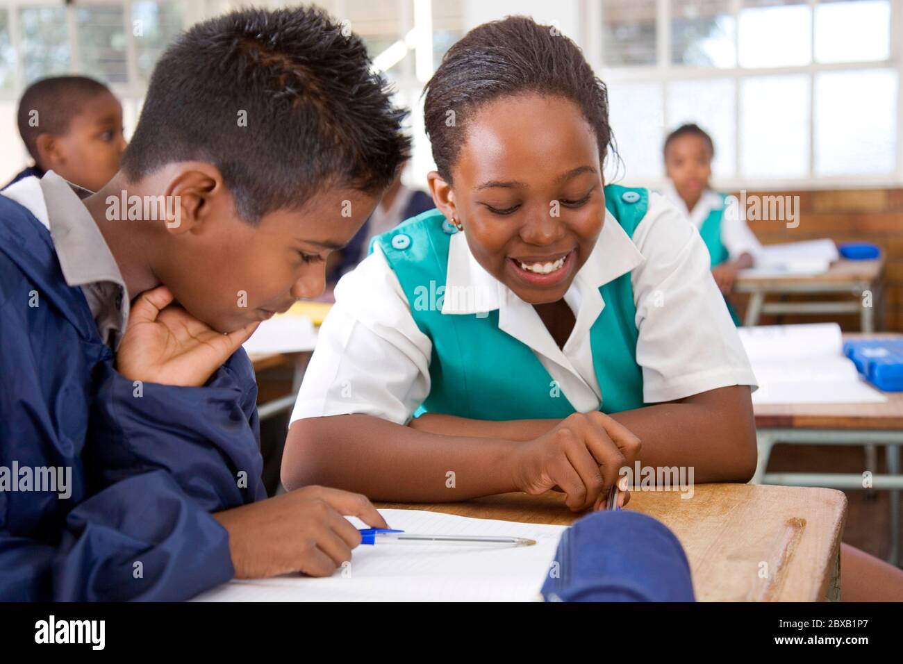 Middle School Children Working Together