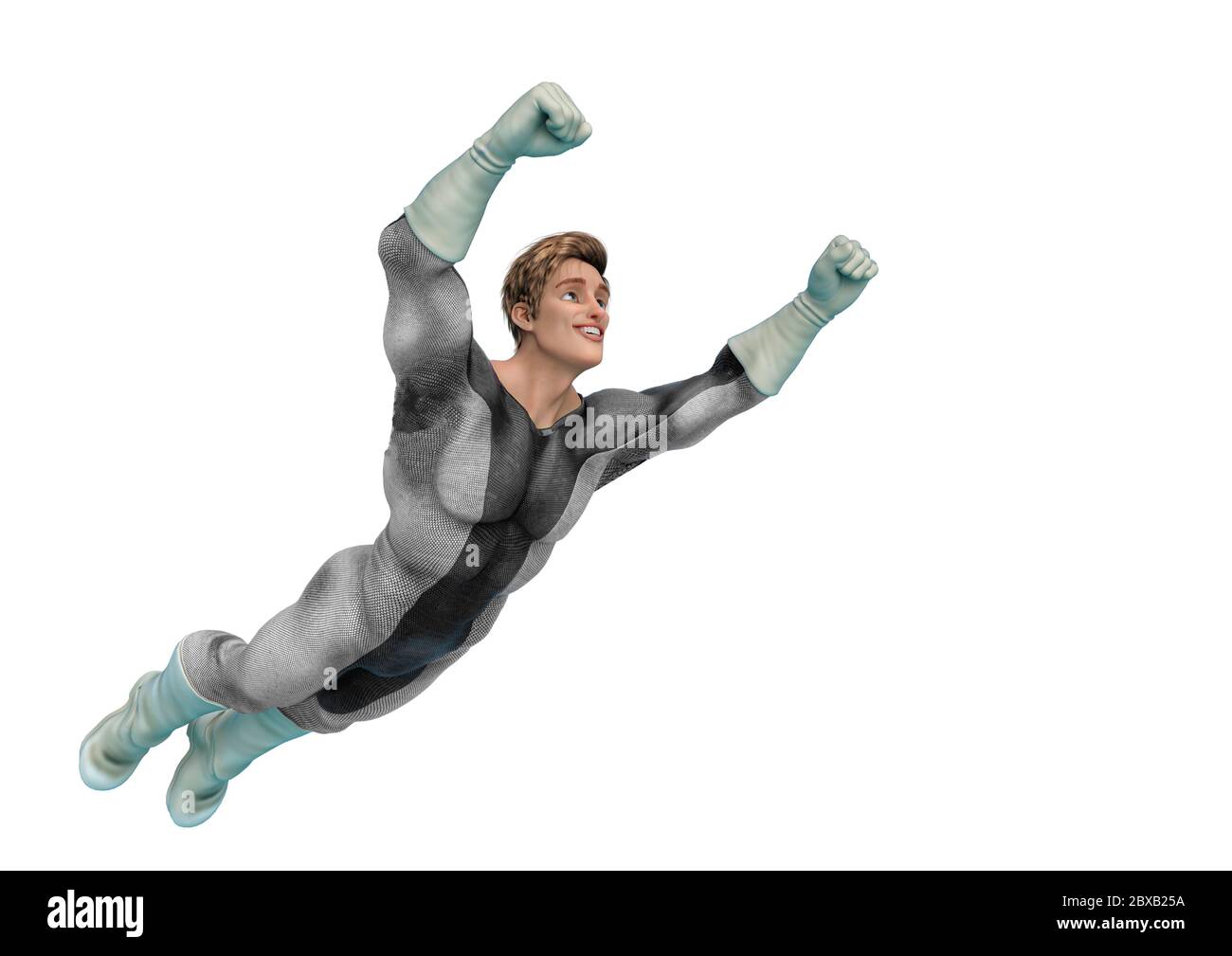 super power hero cartoon flying out. This guy in clipping path is very ...