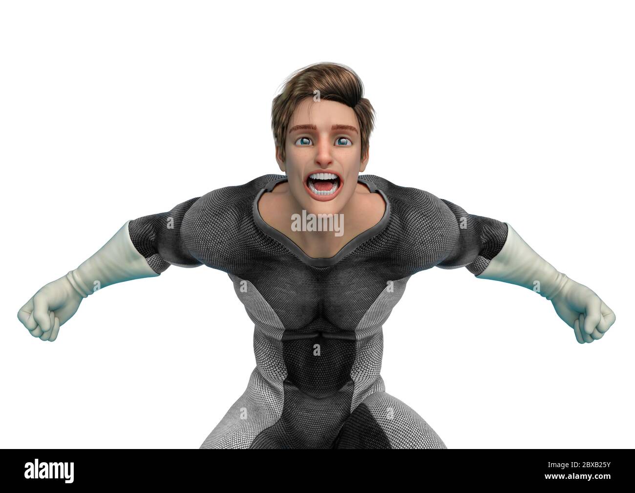super power hero cartoon. This guy in clipping path is very useful for ...