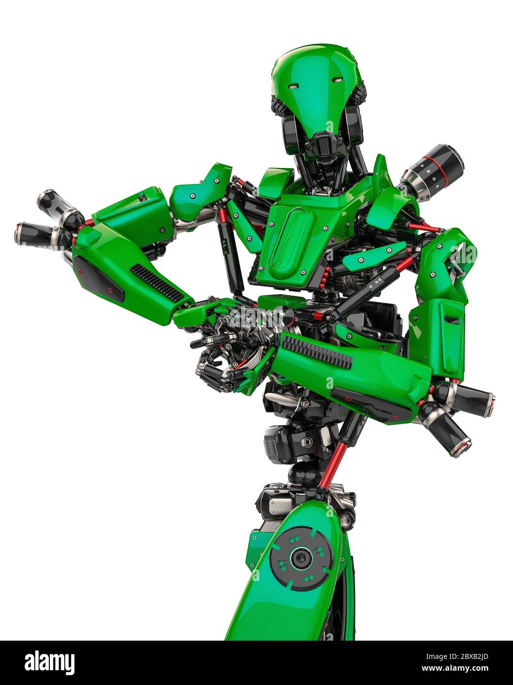 mega blue robot super drone in a white background. This super robot ...