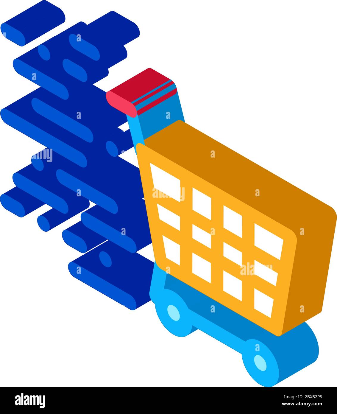 Shopping Cart isometric icon vector illustration Stock Vector Image ...
