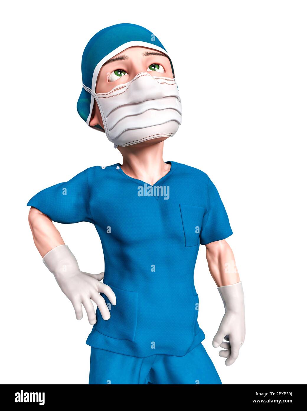 this funny doctor cartoon will put some fun in yours creations Stock ...