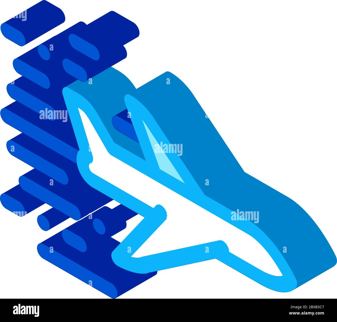 Flying Airplane isometric icon vector illustration Stock Vector Image ...