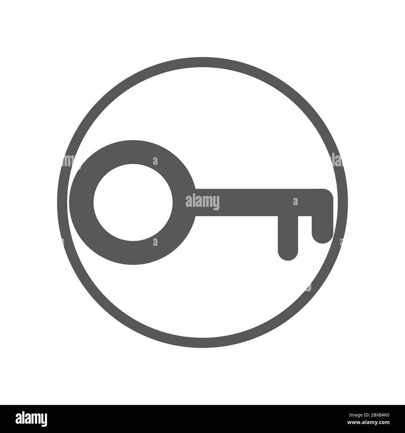 Key icon in circle. Vector Illustration Stock Vector Image & Art - Alamy