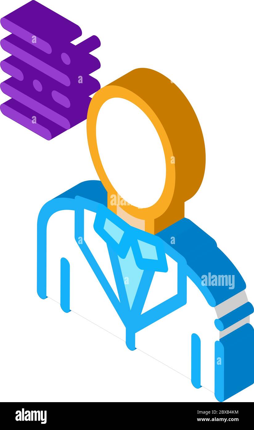 Human Silhouette isometric icon vector illustration Stock Vector Image ...
