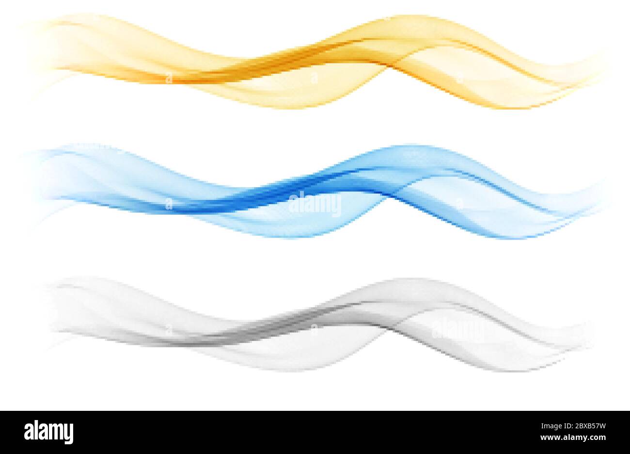 Abstract color waves Set Wave flowing Liquid wave Vector eps10 Stock ...