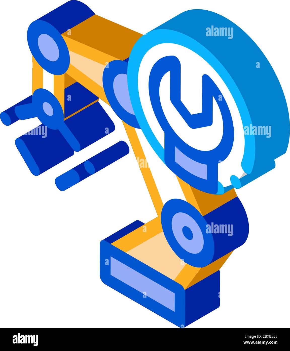 Robot Repair isometric icon vector illustration Stock Vector Image ...