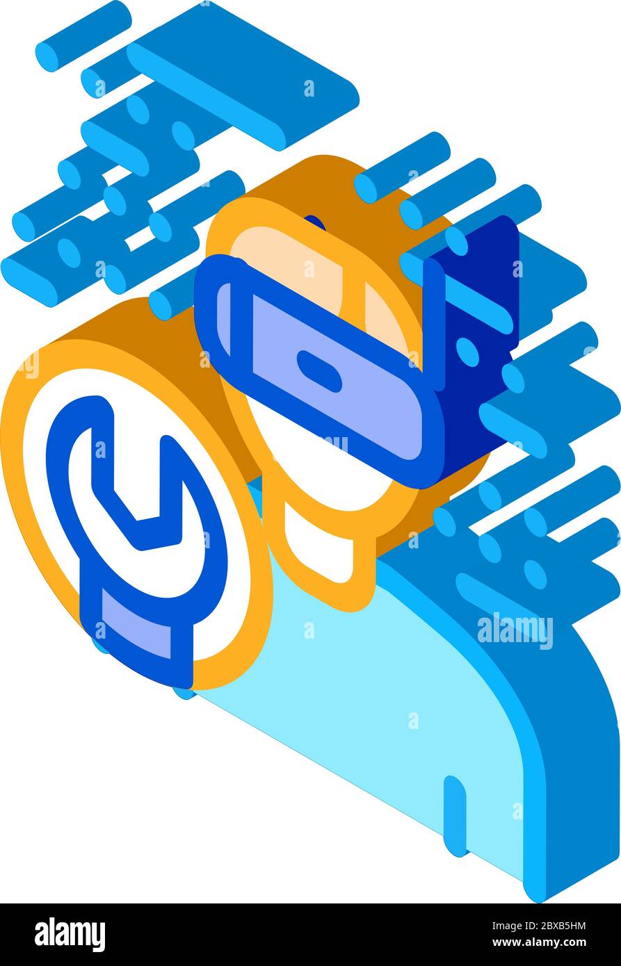 Vr Glasses Repair isometric icon vector illustration Stock Vector Image ...