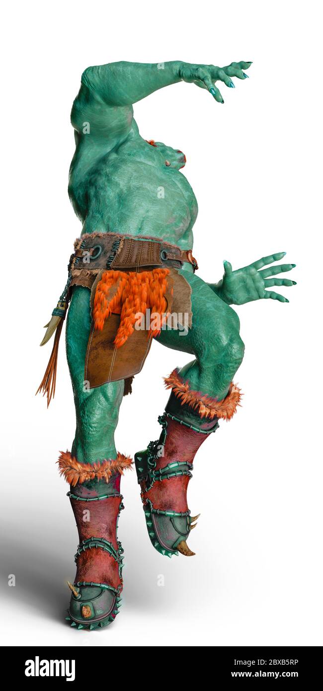 the blue fire ogre in white background, will put some fun in yours ...