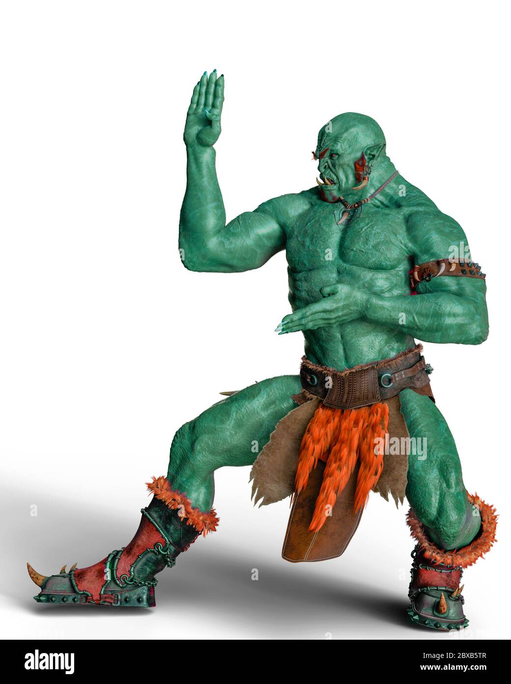 the blue fire ogre in white background, will put some fun in yours ...