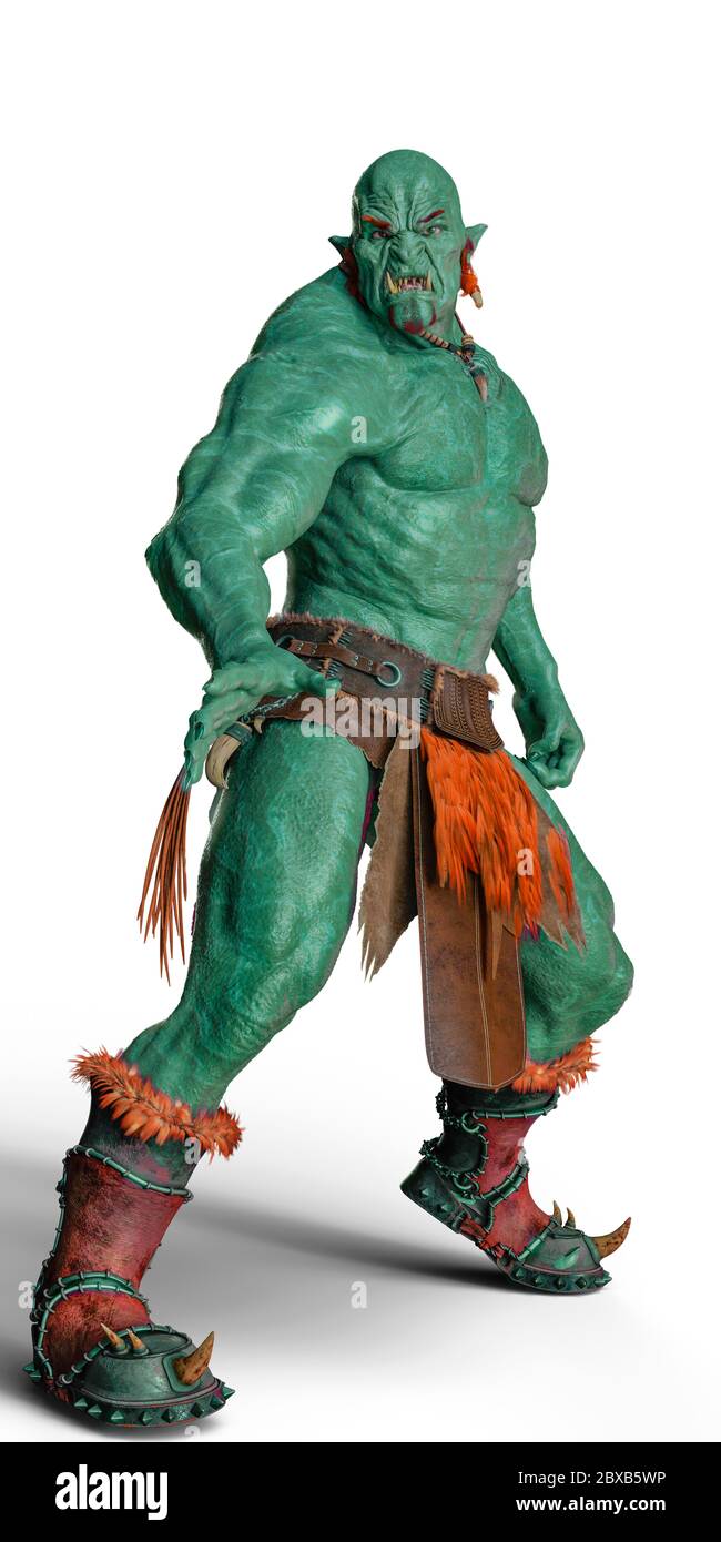 the blue fire ogre in white background, will put some fun in yours ...